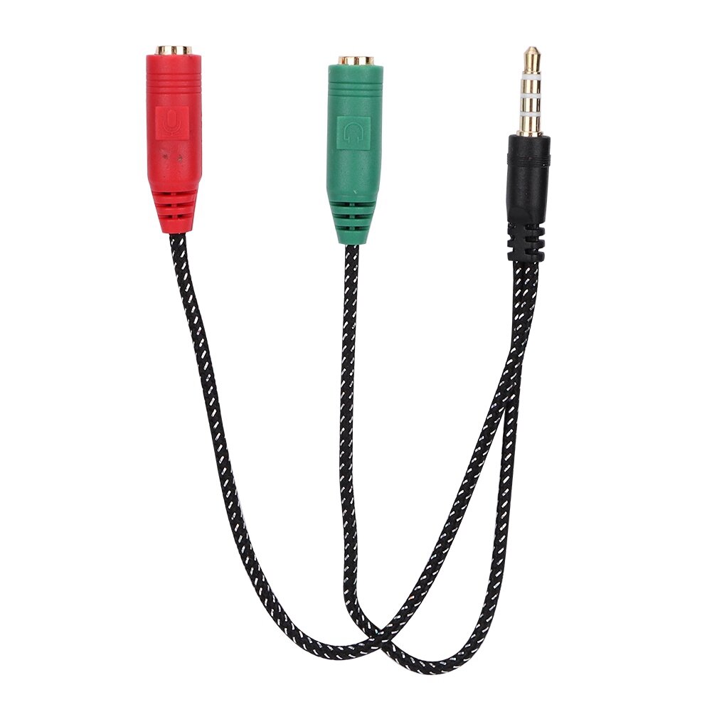 Аудиоразветвитель 1 в 2, длина 8,66 дюйма, высокое качество звука, быстрая передача данных, провод из алюминия с медным покрытием для MP3-плеера.