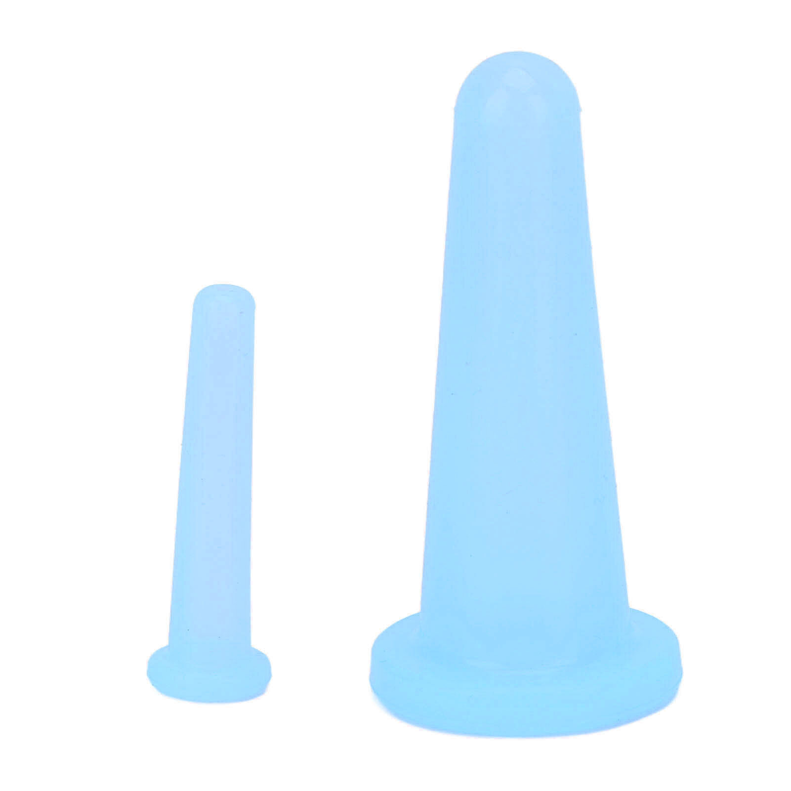 Набор из 2 мини-банк для лица, мягкие портативные вакуумные банки для массажа лица, для взрослых, для домашнего использования, синего цвета