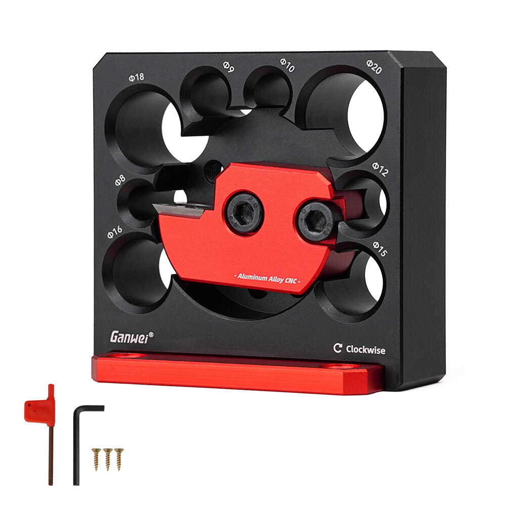 Алюминиевый сплав квадратный брусок для токарной обработки древесины вспомогательный инструмент твердосплавное закругленное лезвие с 8 отверстиями для токарной обработки разного диаметра