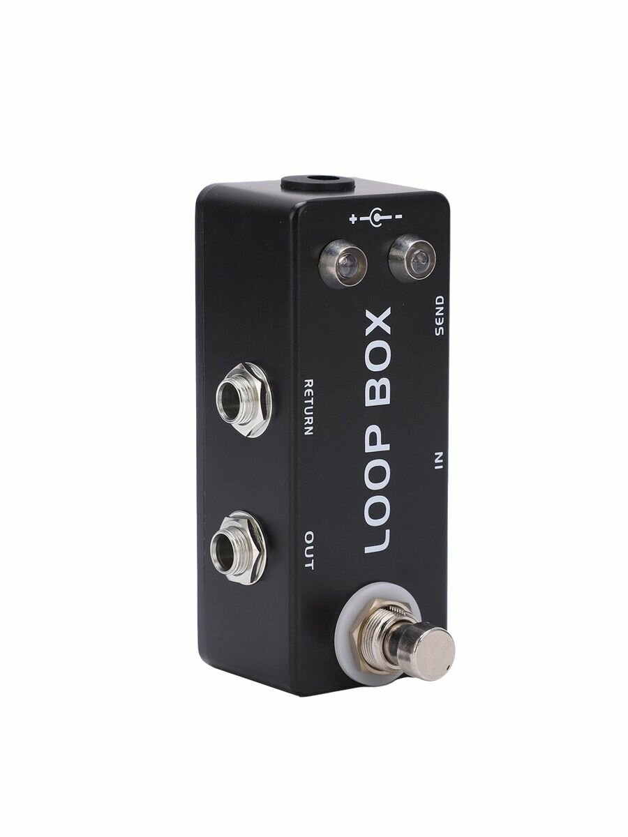 Педаль эффектов петли электрической бас-гитары, металлический черный мини-селектор каналов True Bypass для электрических бас-гитар, 3-канальное переключение, металлический корпус