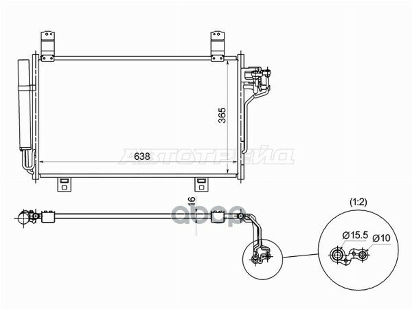 Радиатор кондиционера Mazda 3 13-19 / 6 12- Sat арт. ST-MZX5-394-A0