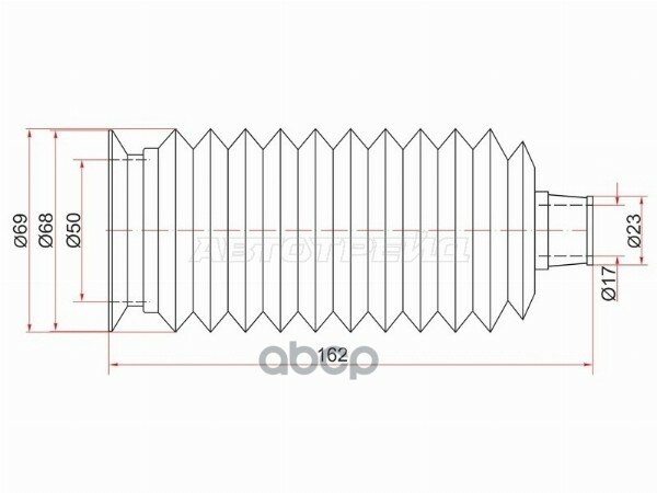 Пыльник рулевой рейки Toyota Hiace 82-04 / Dyna 95-99 Sat арт. ST-45535-26020