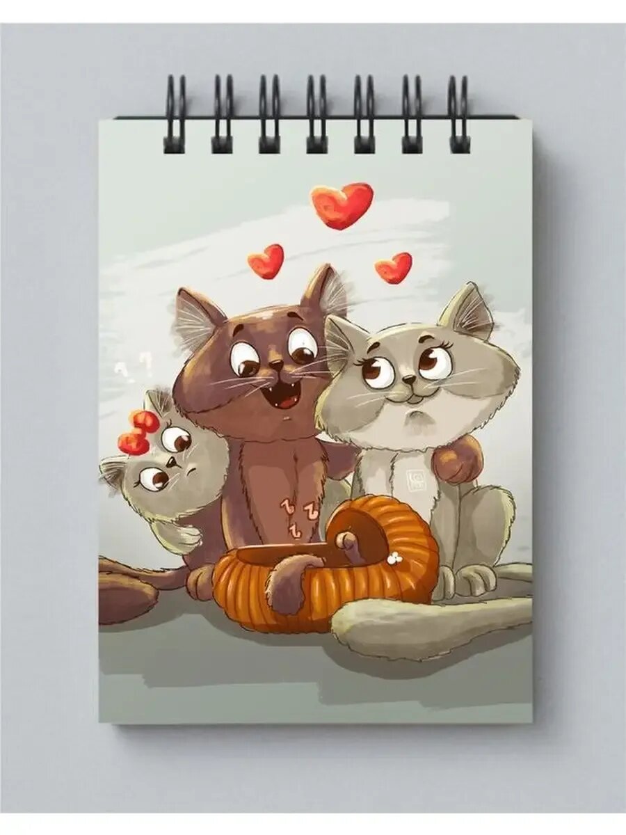 Блокнот Котики №4, А4
