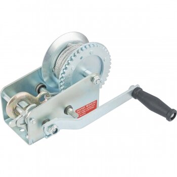 Лебедка шестеренчатая, тяга - 0,8 т, тросовая MATRIX, арт. 522735
