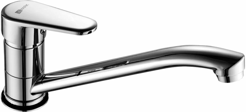 Смеситель для кухни Lemark Point LM0304C с поворотным изливом, хром, глянцевый, однорычажный, латунный, с керамическим картриджем