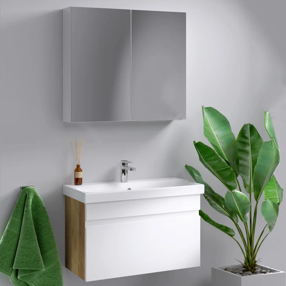 Мебель для ванной комнаты Aqwella Smart 80 дуб балтийский