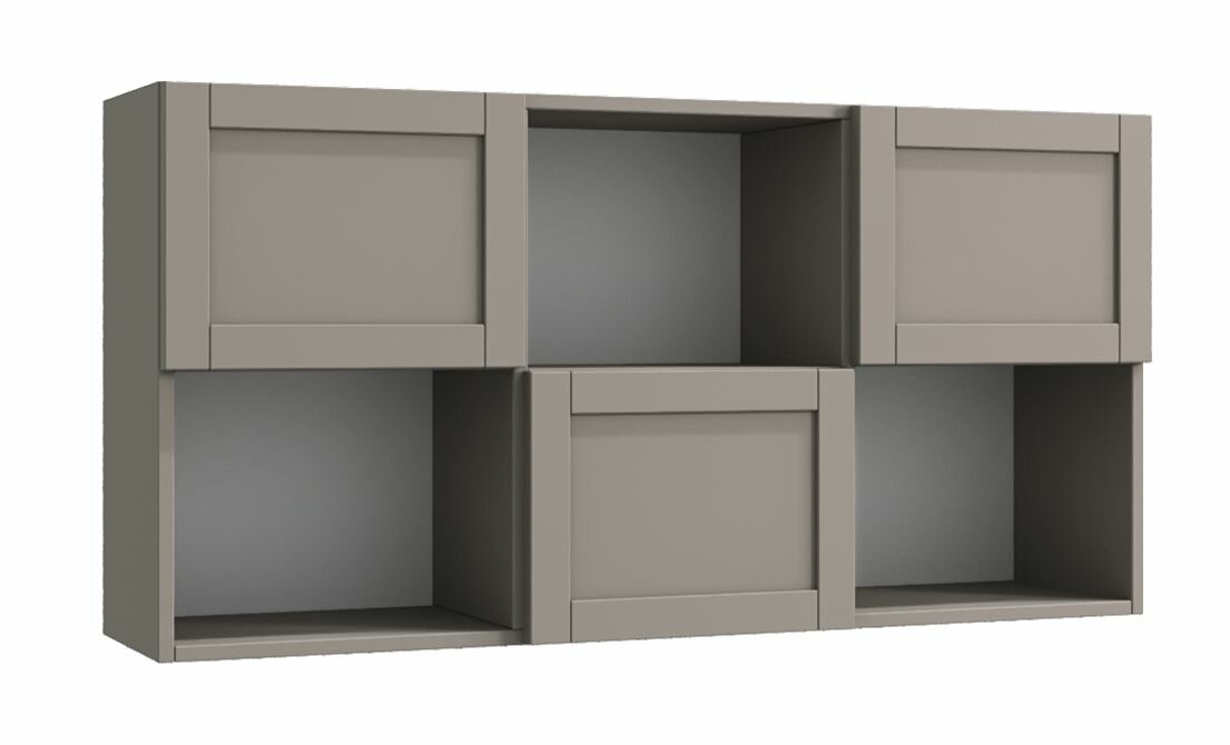 Полка Владимирская мебельная фабрика "Скандинавия", ЛДСП, серая, 110x25x55 см