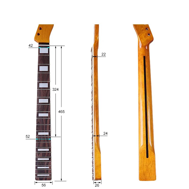 Гриф для электрогитары V-glorify, канадский клен, 6 струн, 22 лада, матовый M2