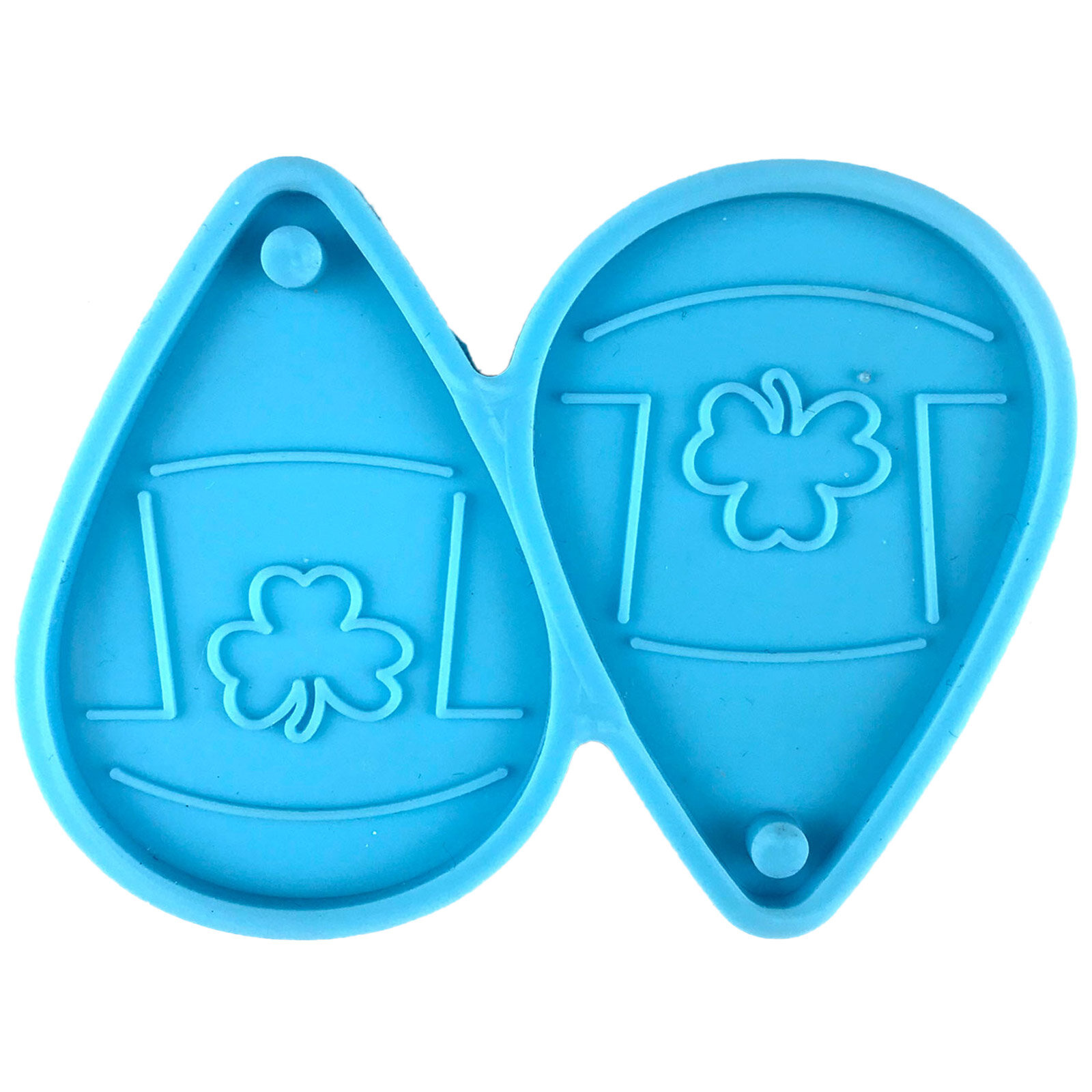 Клевер Эпоксидная смола Плесень DIY Слеза Капля Форма Серьги Силиконовые Украшения