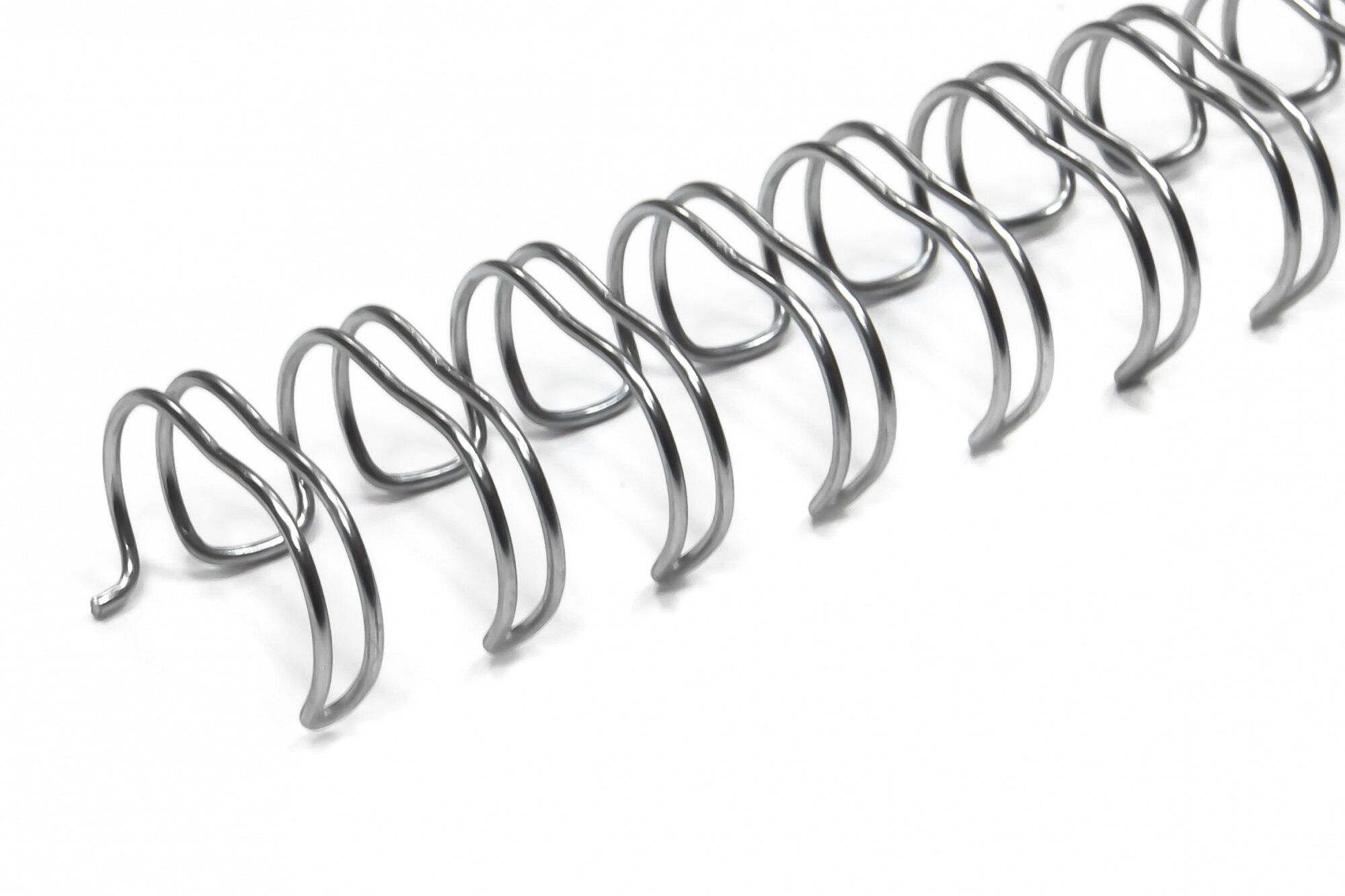 Пружины металлические для переплета 9,5 мм (3,8″), на 61-75 листов, шаг 3:1, 34 крючка, серебряные, 100 шт, РеалИСТ