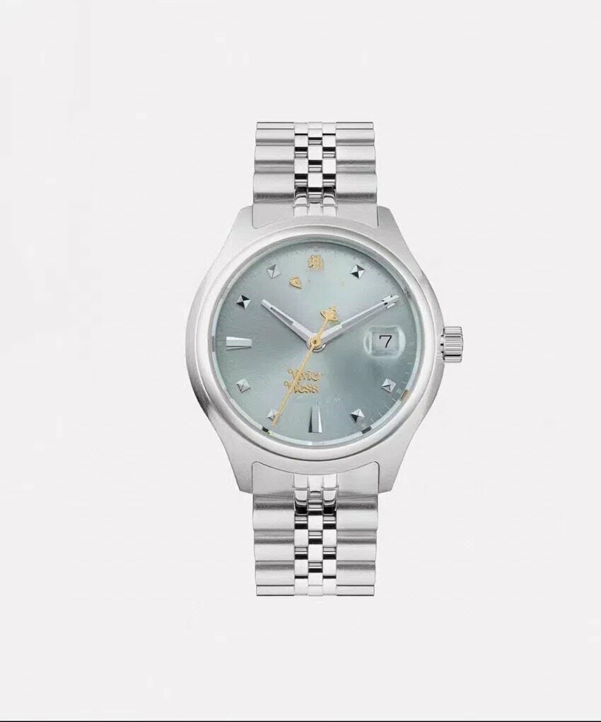 Часы-подвеска Vivienne Westwood Quartz Saturn / Изысканная одежда / Белый кожаный ремень / Подарок для женщин VV006BKGD