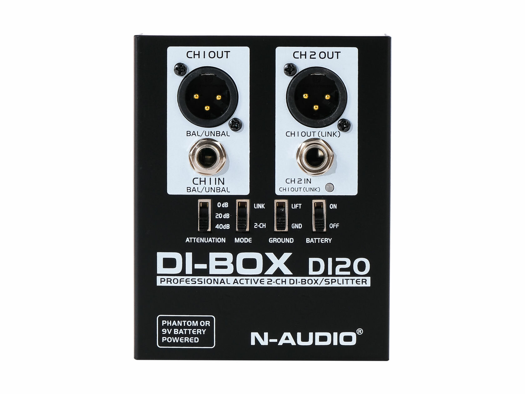 DI20 D.I. Box Преобразователь сигнала для гитары, ди-бокс, активный, N-Audio