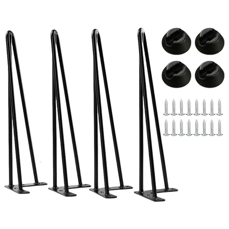 4pcs металлическая мебель ноги шпильки с винтами и защитниками пола, - 100mm