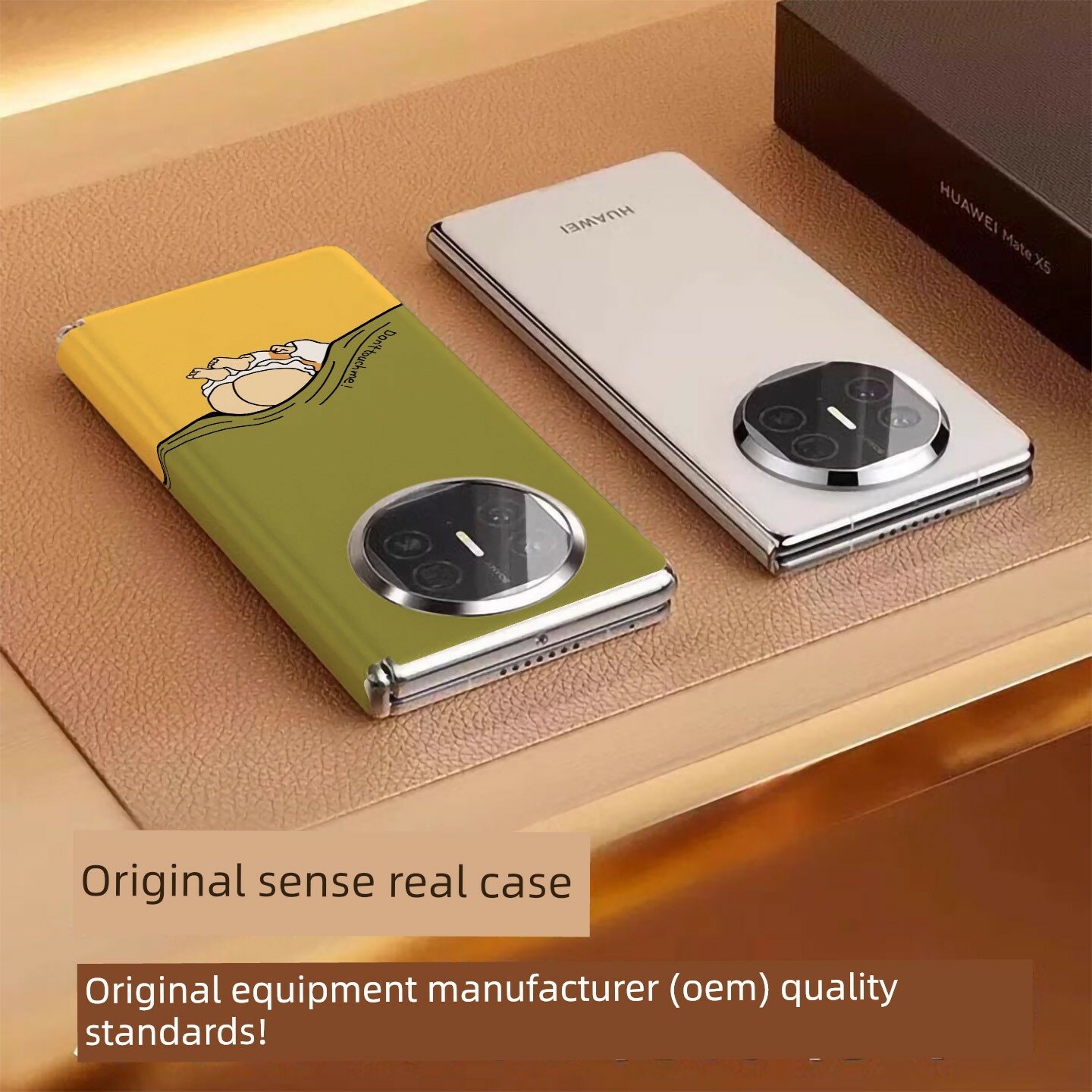 Чехол для Huawei Mate X6 Collectible Edition из сукна с центральной осью и дизайном Crayon Shin-chan, ультратонкий
