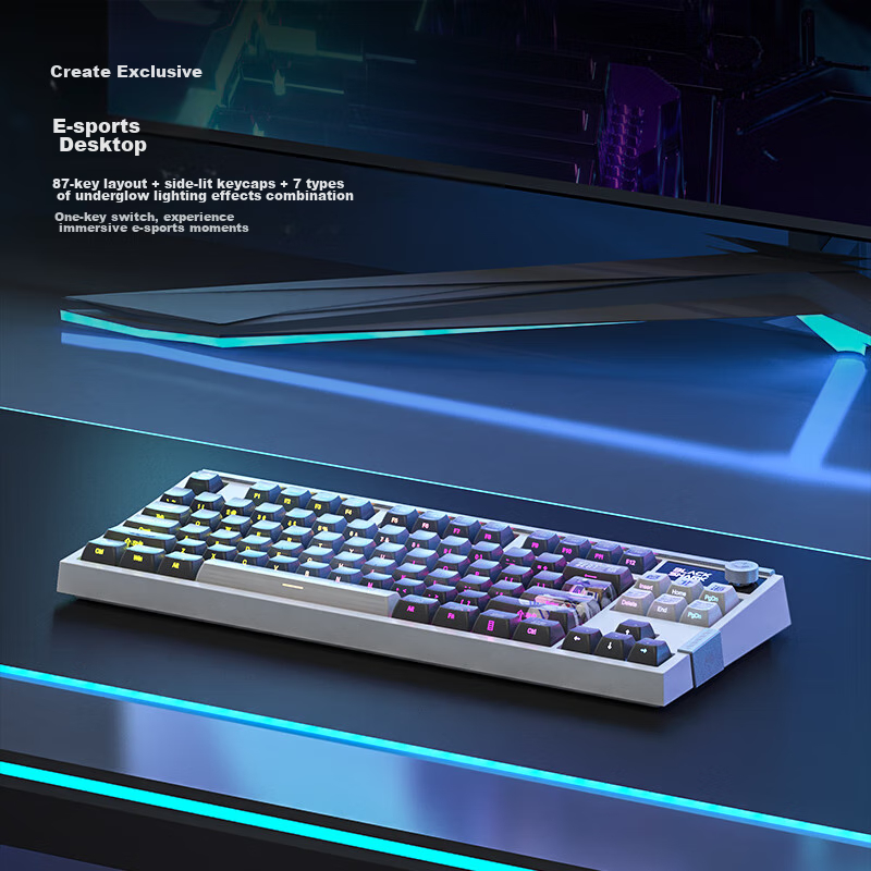 Игровая клавиатура Black Shark Magnetic Axis Mechanical Gaming Keyboard F87, белая