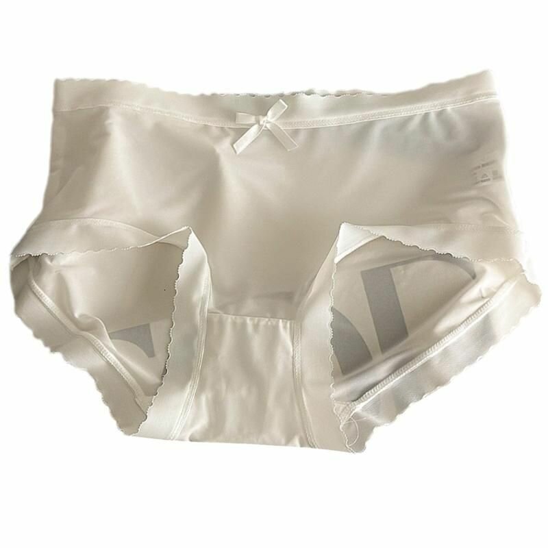 Трусы женские из мягкого шелка, Белый - L