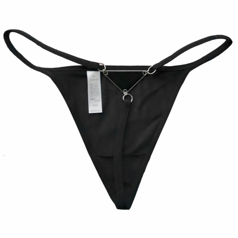Женские трусы-стринги с металлической цепочкой, - M - Треугольная карта T5