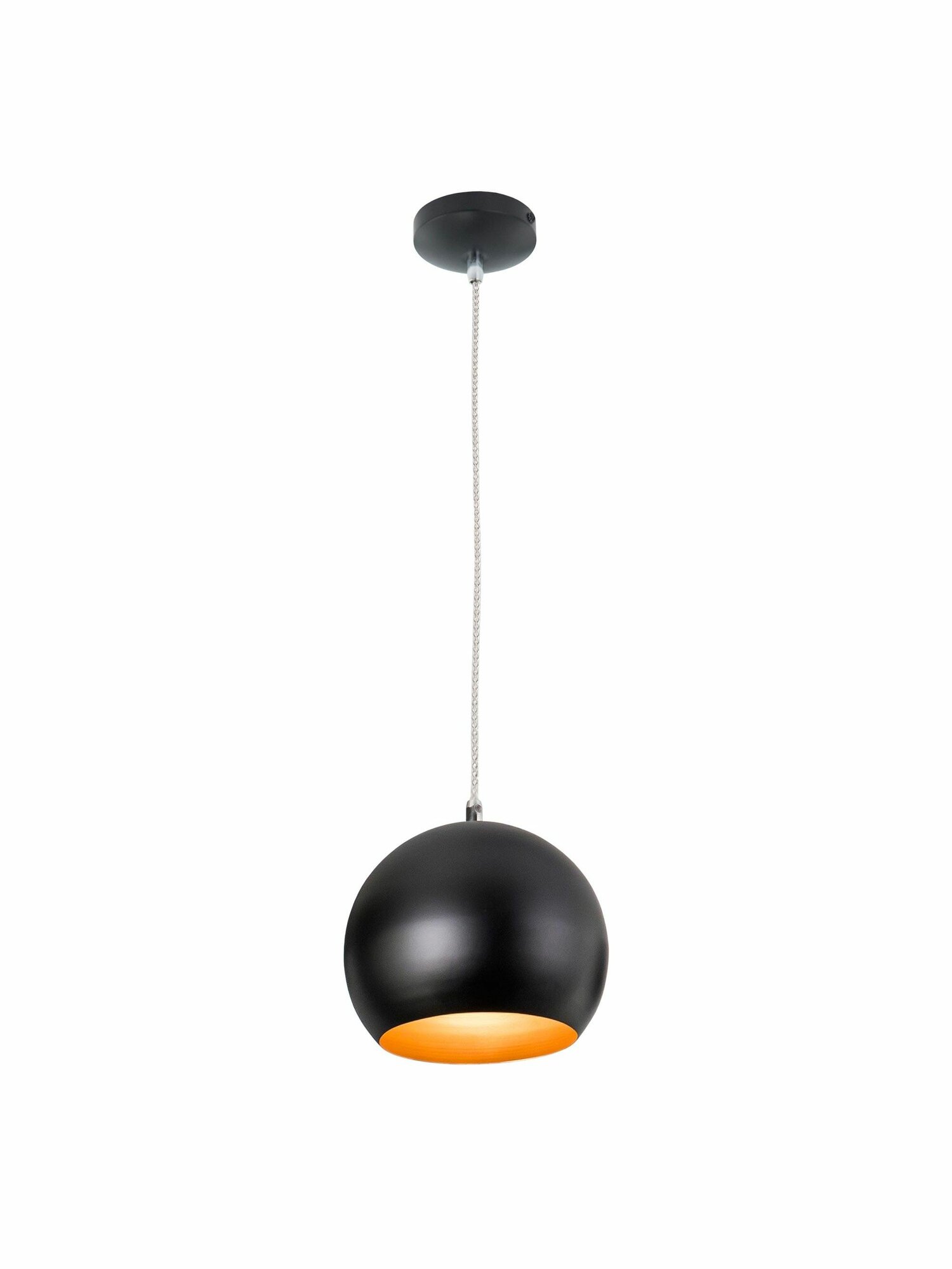 Подвесной светильник Citilux Оми CL945115, одиночный подвес, чёрный/золотистый, E27