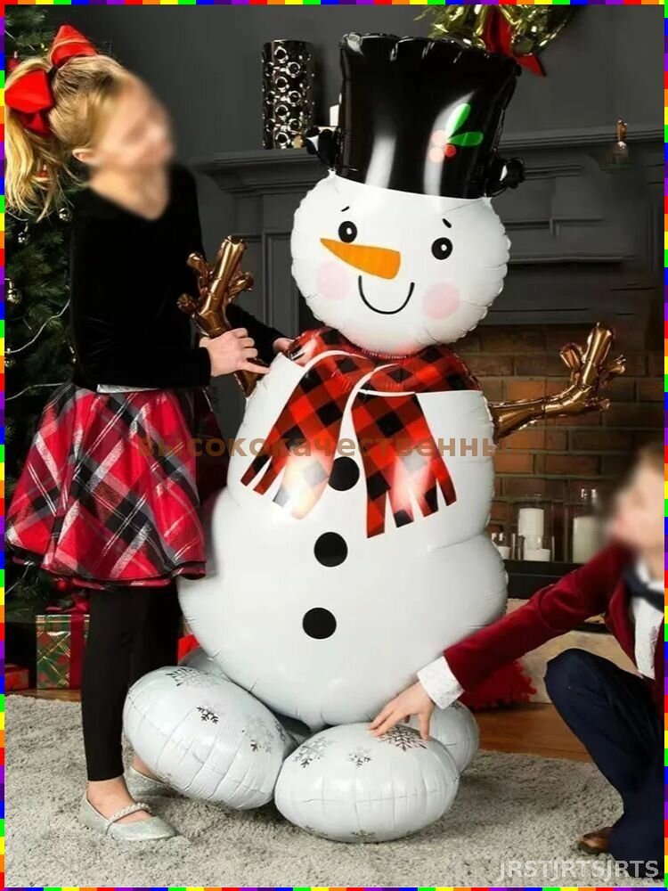 Большой надувной шар с изображением снеговика, белый, для новогоднего декора, 1 штука YG-CJ-0507