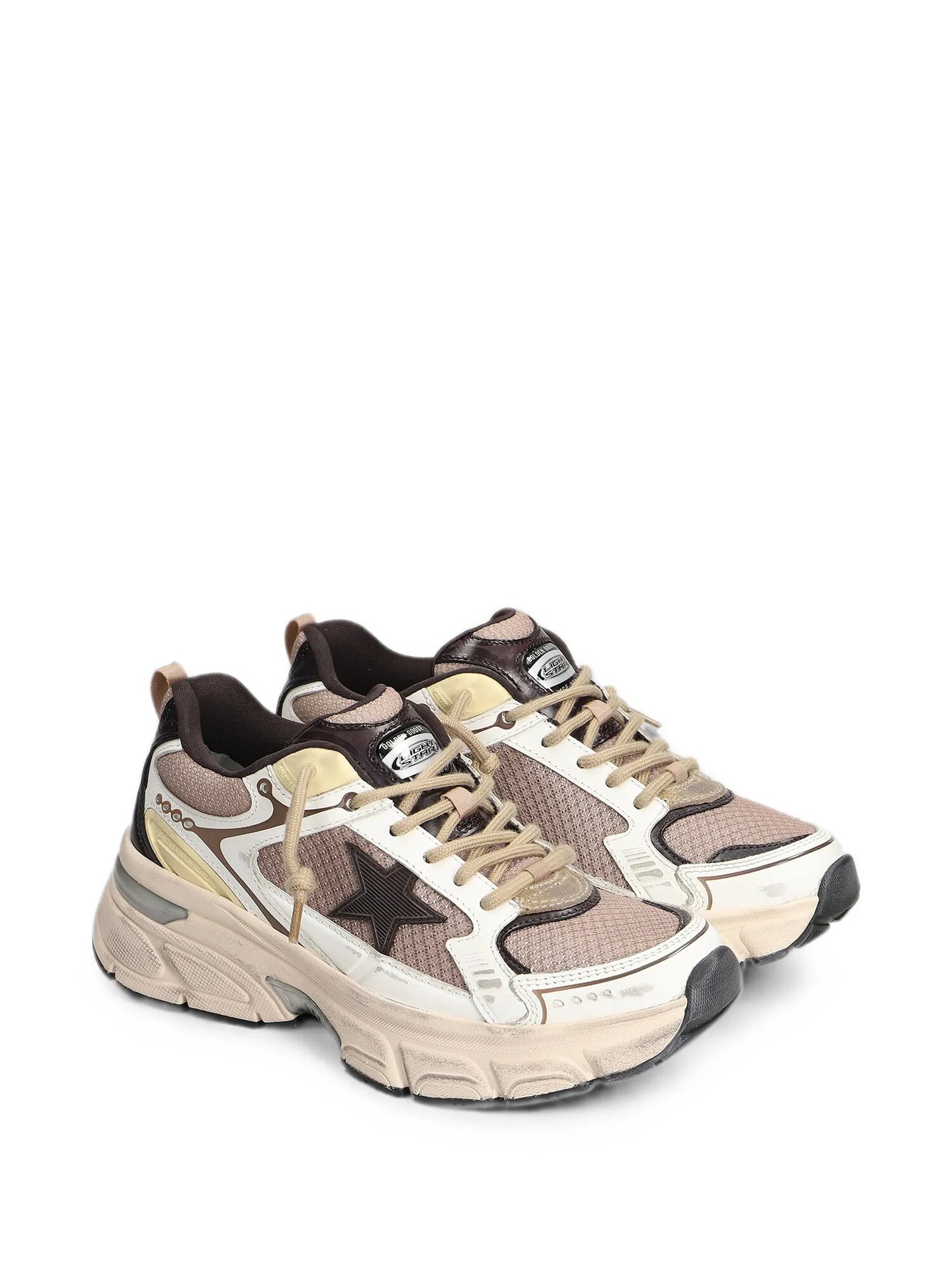Кроссовки Golden Goose Light Star, размер 40, бежевый/белый — фото 1