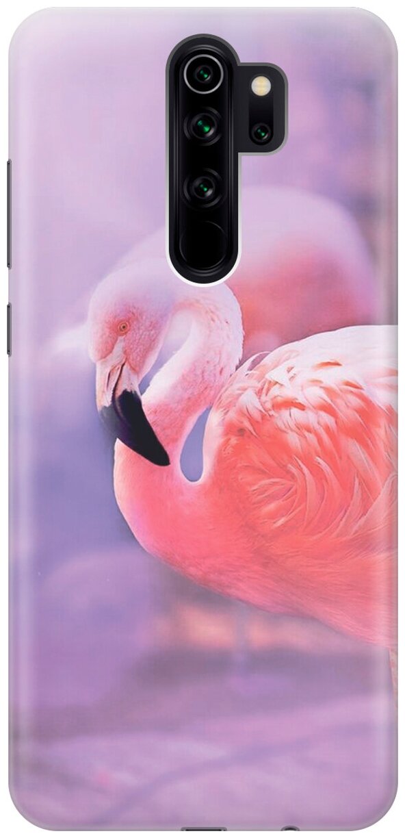 Силиконовый чехол Розовый фламинго на Xiaomi Redmi Note 8 Pro / Сяоми Редми Ноут 8 Про
