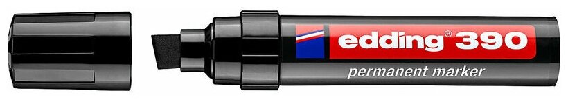 Маркер перманентный edding 390, скошенный наконечник, 4-12 мм Черный