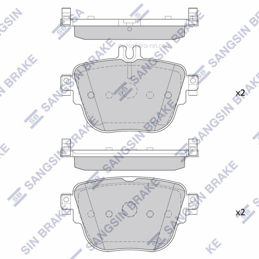 SANGSIN BRAKE SP4413 Колодки задние MERCEDES E W213 2016-, CLS C257 2018- SP4413