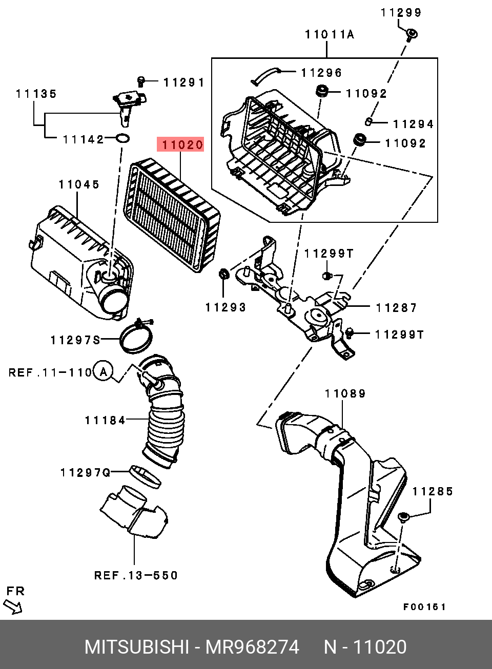 Фильтр воздушный Mitsubishi MR968274