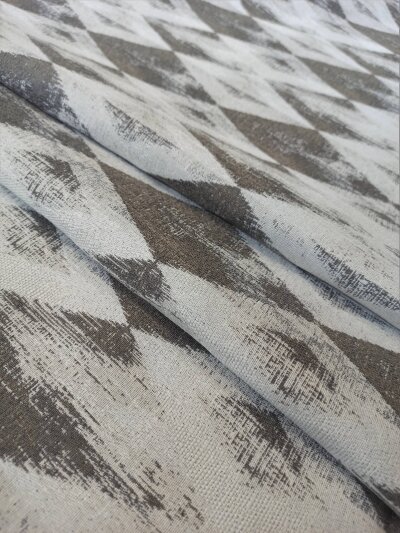 Ткань для штор, мебели и покрывал Острава цвет 62, геометрия, жаккард