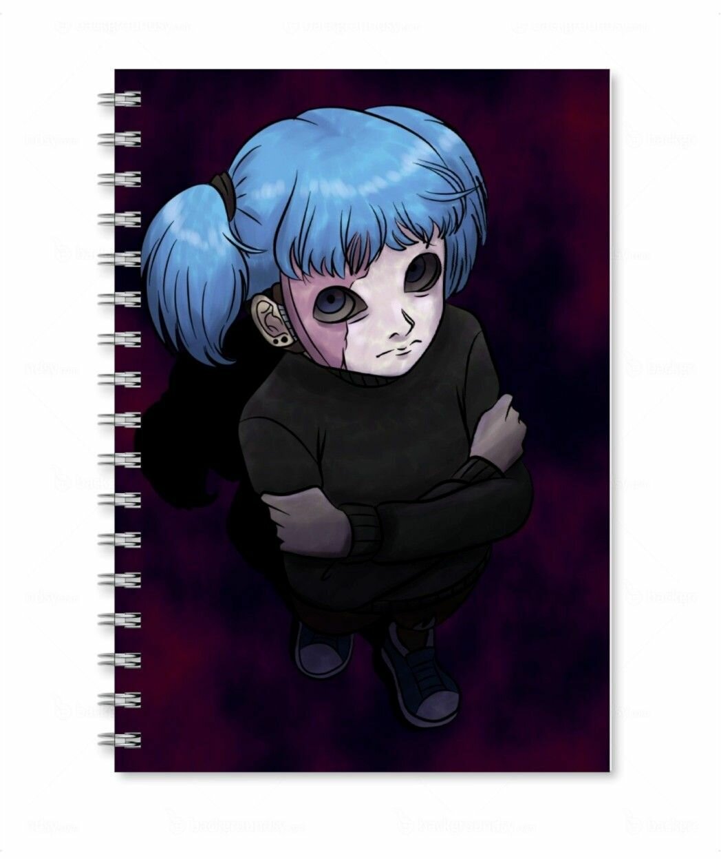 Тетрадь GOODbrelok формата А4, с принтом "Салли Фейс, Sally Face" - 4