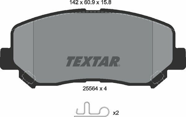 Колодки передние TEXTAR 2556401
