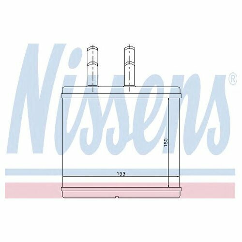 Радиатор печки Nissens 76504 для Chevrolet Aveo, Lanos; Daewoo Kalos; Toyota MODELL F CR2 YR2