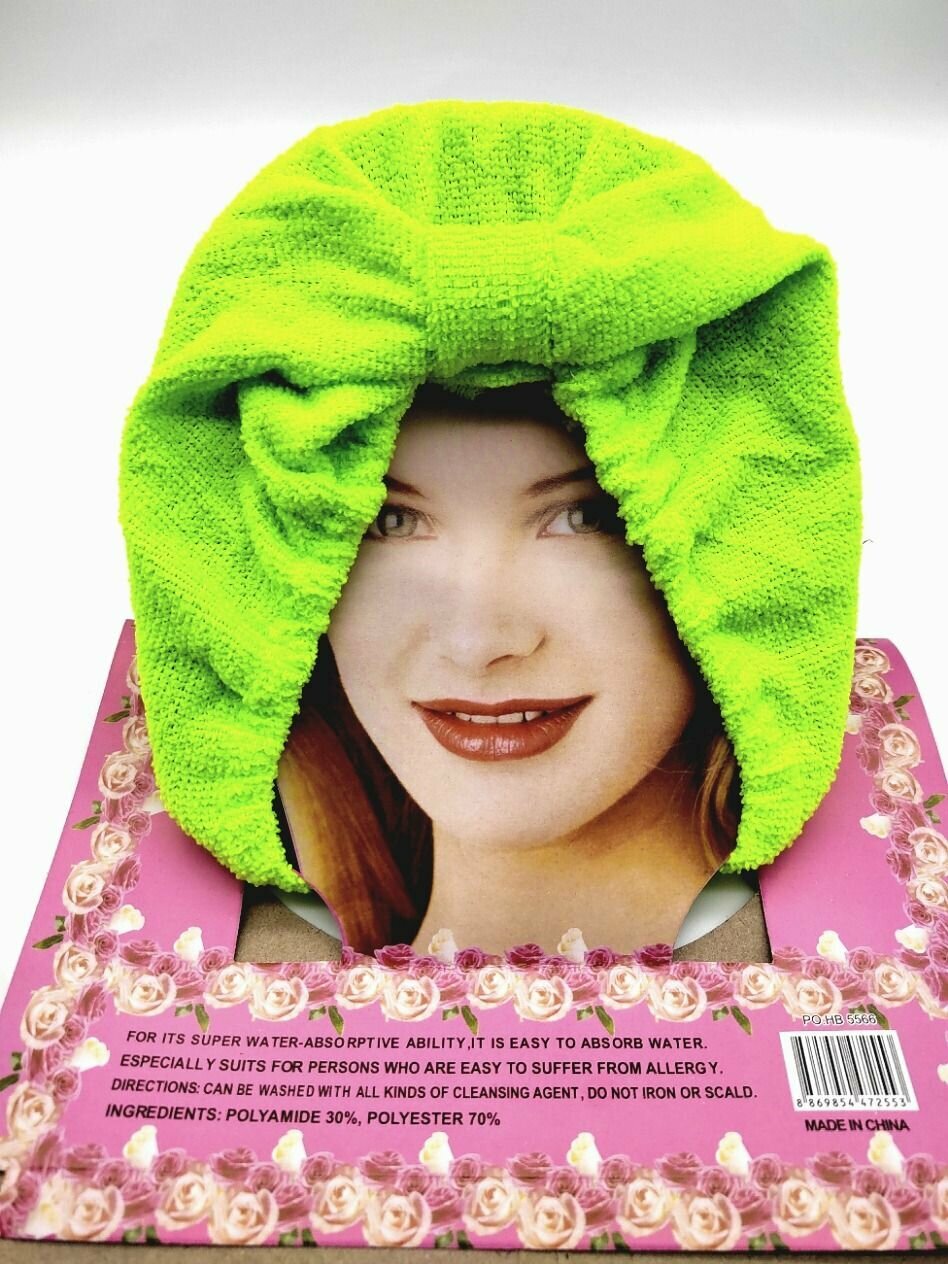 Тюрбан/Для сушки волос/SPA/Салатовый