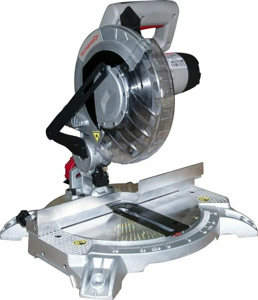 Пила торцовочная Интерскол ПТ-210/1400Л (1400Вт,5000об/мин, диск 210х30мм, пил 55х120мм, лазер)6,8кг