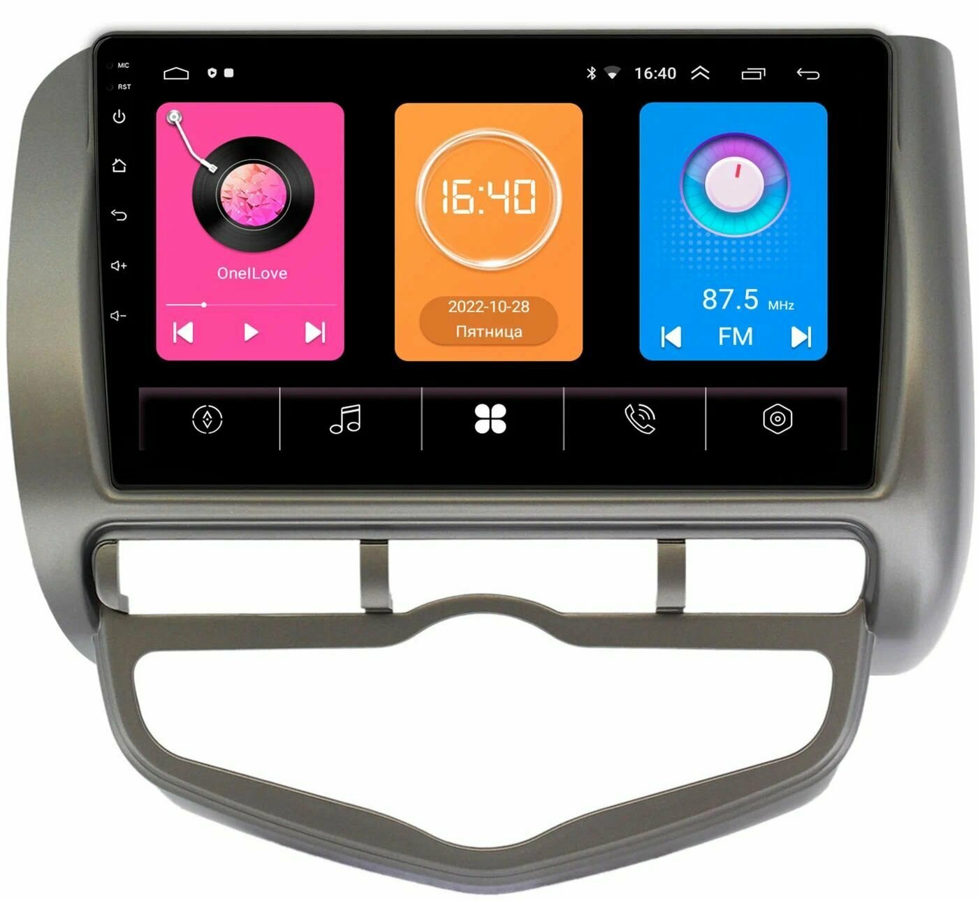 Автомагнитола 2 din 9 дюймов для Honda Jazz 1 2001-2008 (левый руль, климат контроль) / Android 6Gb+128Gb / GPS / Поддержка сим-карты / Камеры 360 гр./ Встроенные кулер охлаждения