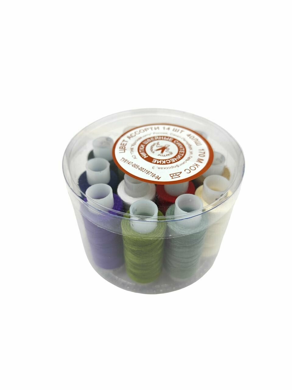 Комплект цветных ниток 14 шт. намотка 200 м