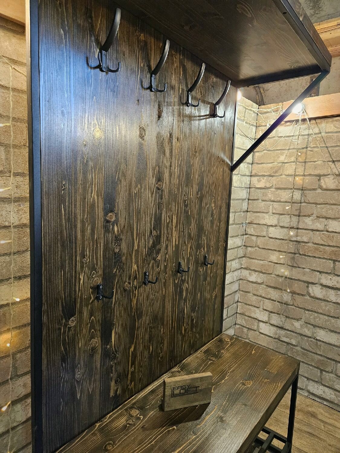 Гардеробная "EasyLOFT" в стиле лофт, для дома и дачи, в прихожую, 100х40х200 см. — фото 1