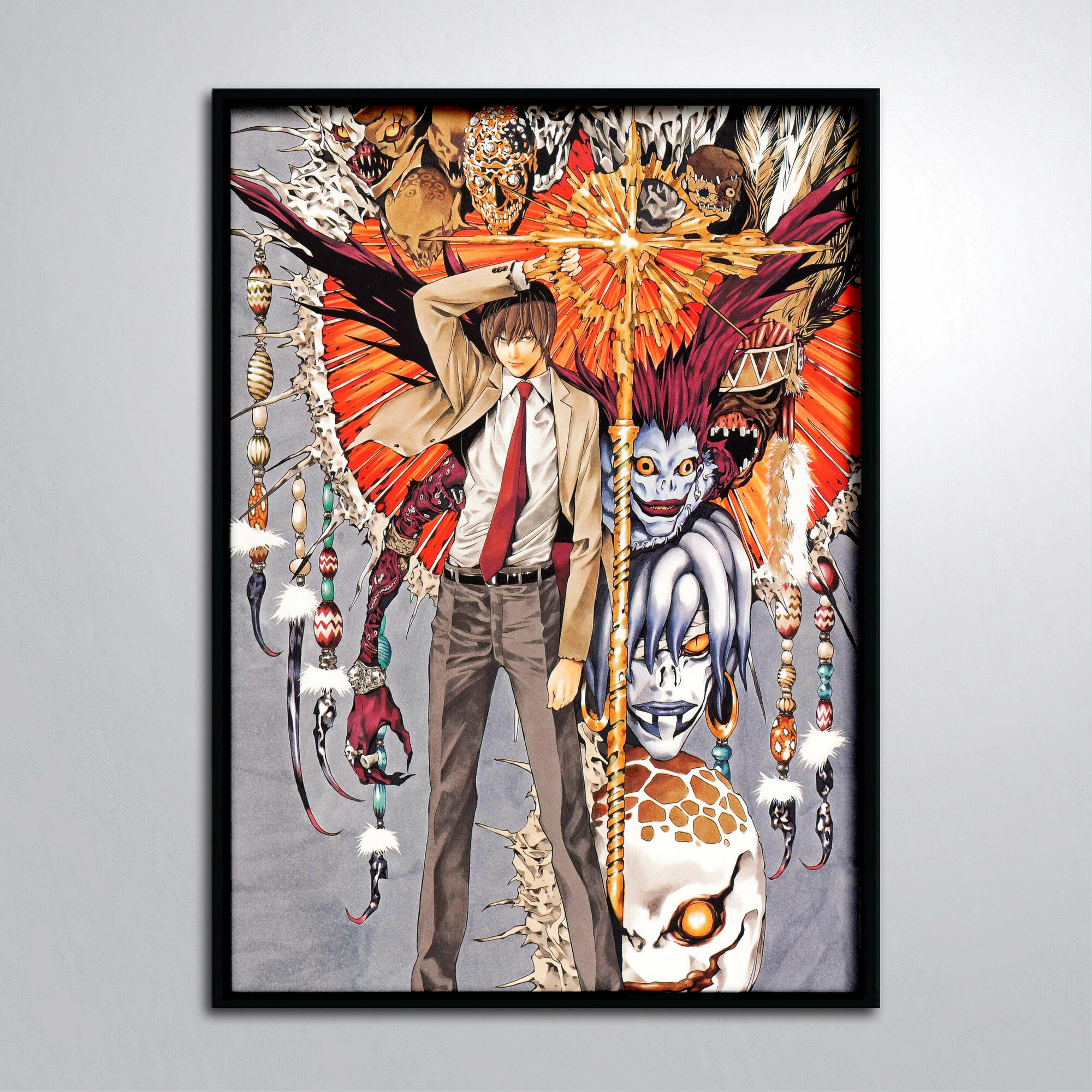 Постер без рамы/Аниме Тетрадь смерти Такэси Обата Золото Death note