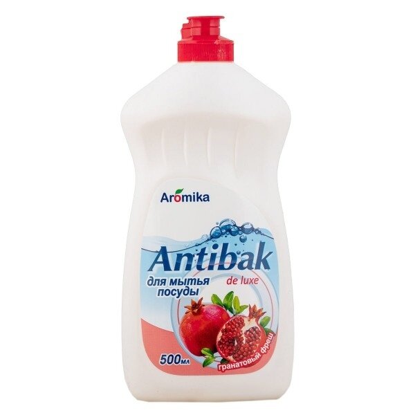 Средство для мытья посуды Aromika "Antibak De Luxe", Гранатовый фреш, 500 мл