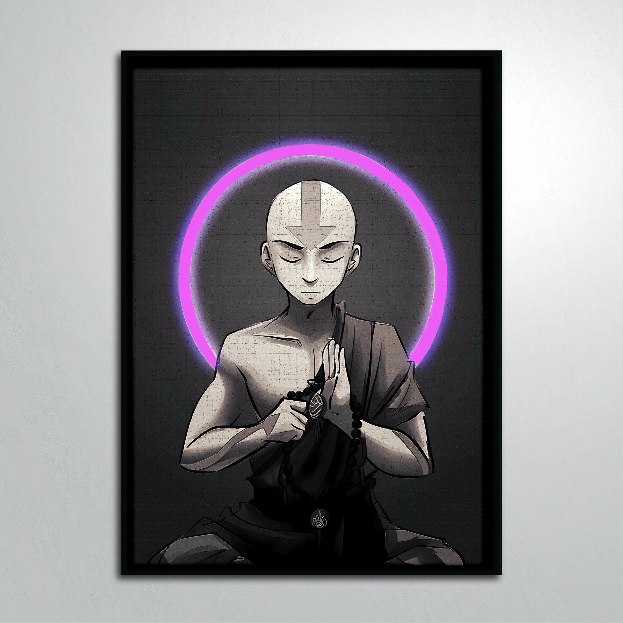 Постер без рамы/Аниме Аватар Легенда Об Аанге Фреска Неон Avatar the Last Air Bender
