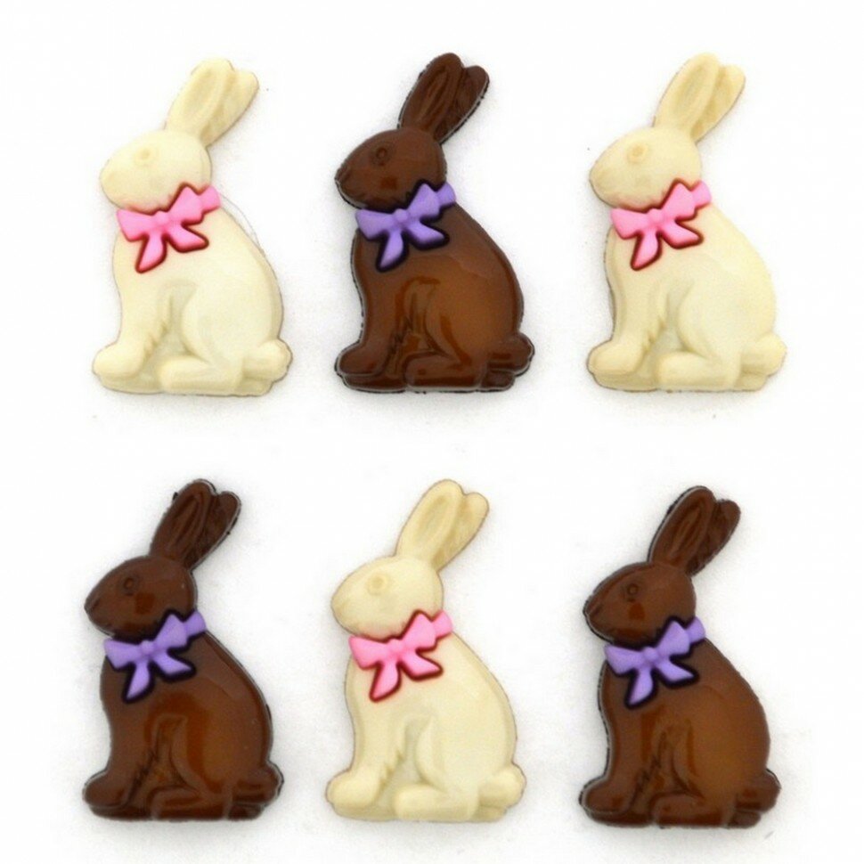 #10876 Пуговицы декоративные "Chocolate Bunnies" Dress It Up 6 шт