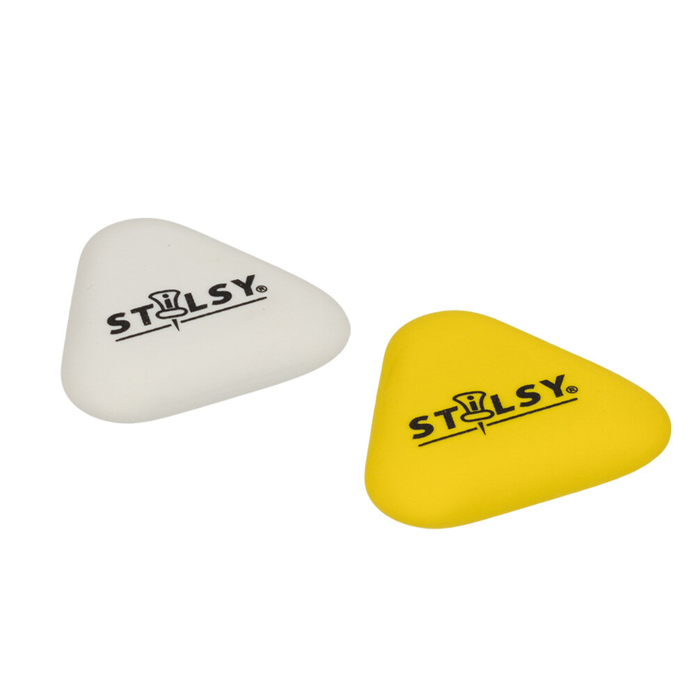 STILSY Ластик треугольный ассорти из двух цветов STTE удобный инструмент для письма