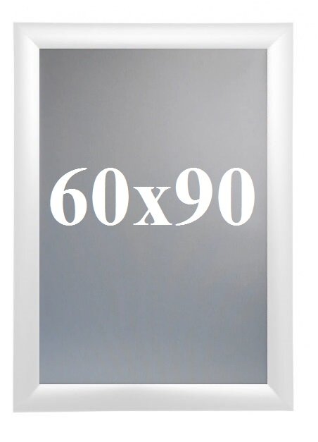 Рамка 60*90 алюминий клик 25мм Белый