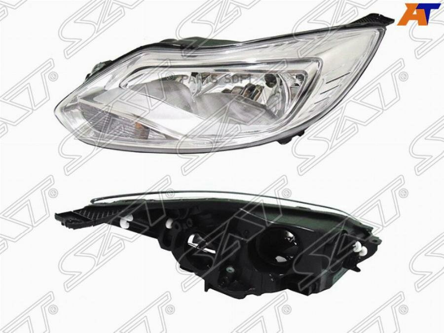 Фара Ford Focus 10-15 (Слева/ Галоген/ С электрокорректором) SAT ST-431-11A4L-MLDEM1 | цена за 1 шт
