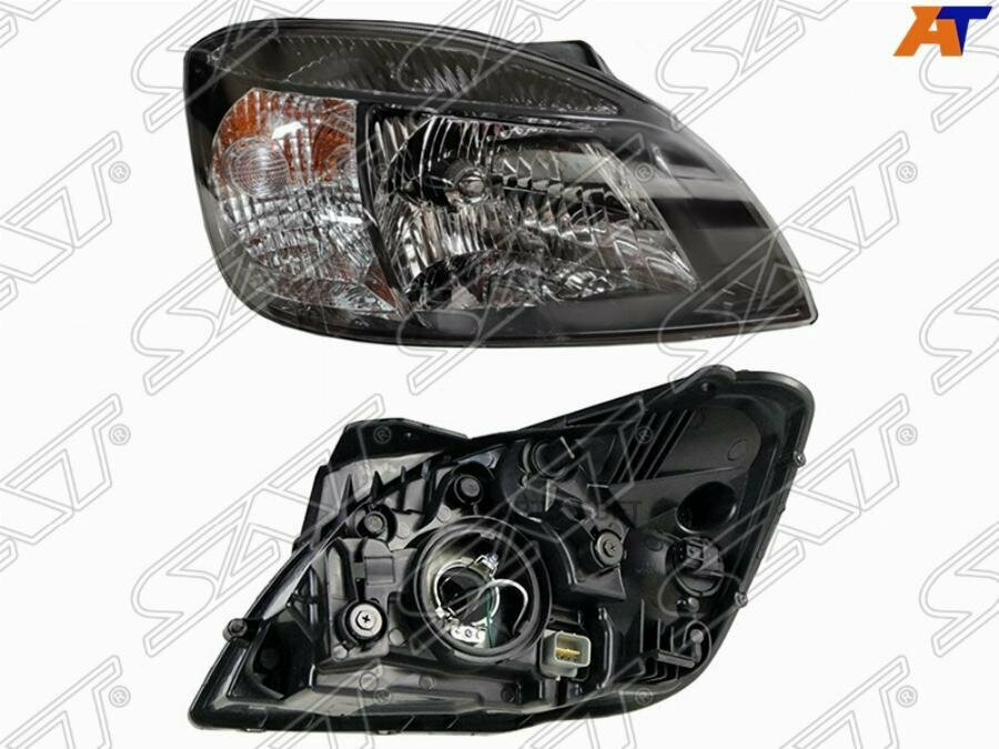 Фара Kia Rio 05-11 (Справа/ Галоген/ Ручная регулировка/ Чёрная) SAT ST-223-1123R-LEMN2 | цена за 1 шт