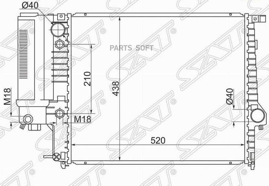 Радиатор BMW 5-Series 88-96 SAT BW0004 | цена за 1 шт