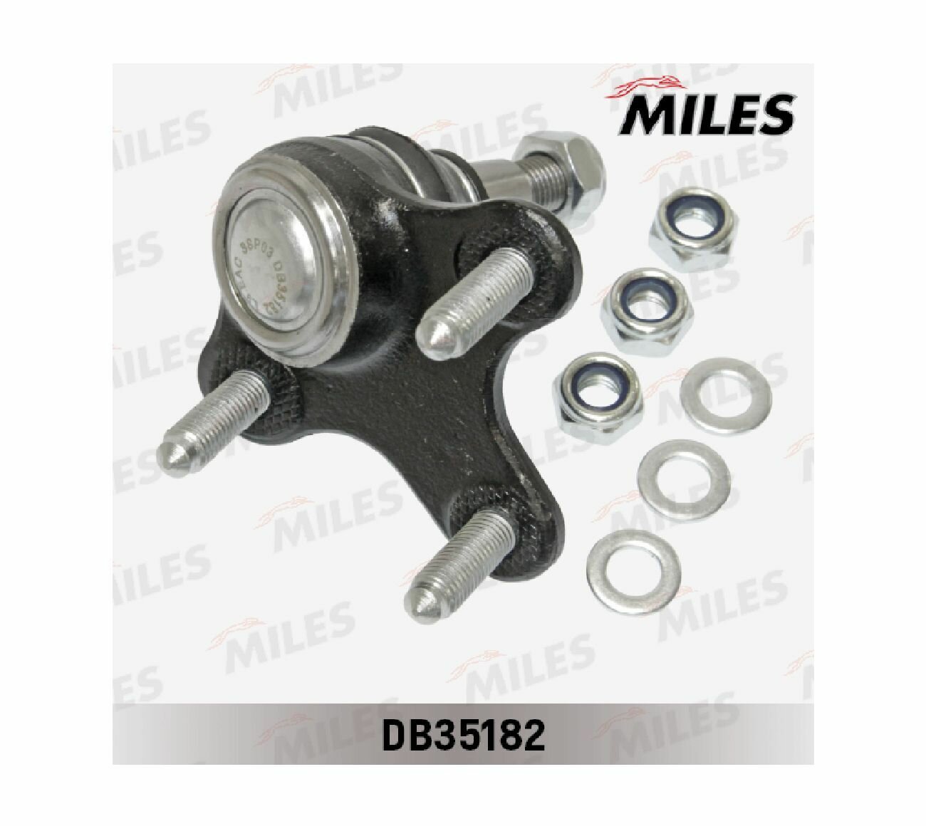 Опора шаровая MILES DB35182, для легковых автомобилей, передняя, левая, нижняя — фото 1