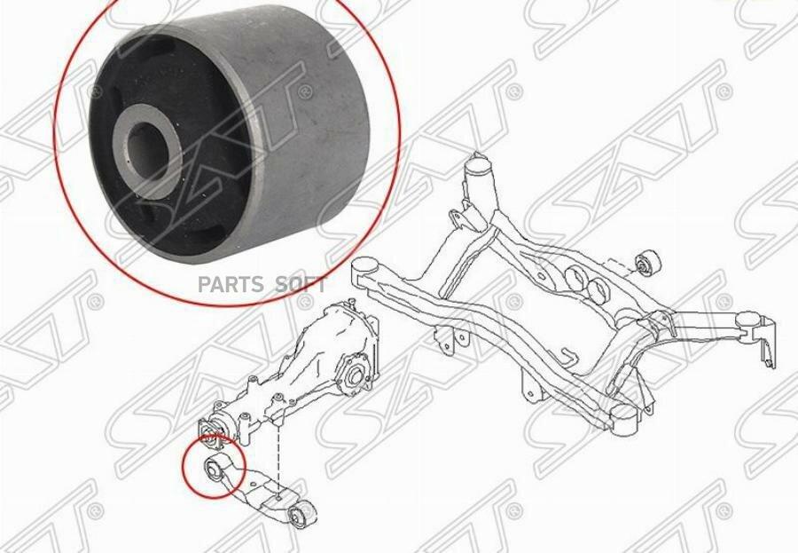 Сайлентблок редуктора Subaru Forester 07-19 / Impreza 07-14 SAT ST-41310-AG022-BU1 | цена за 1 шт
