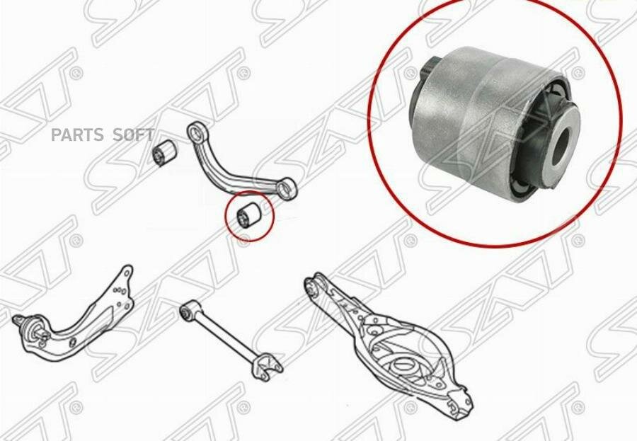 Сайлентблок Mazda 3 13-19 / 6 12- SAT ST-KD35-28-450 | цена за 1 шт