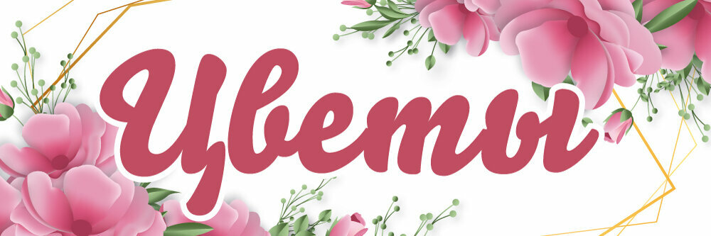 Баннер 3х1м "Цветы", для оформления мест продаж, вывеска на магазин, рекламный плакат, табличка-указатель с люверсами